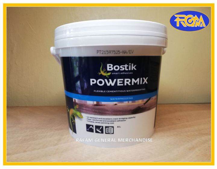BOSTIK POWERMIX 4LTRS Flexible Cementitious Waterproofing | Lazada PH