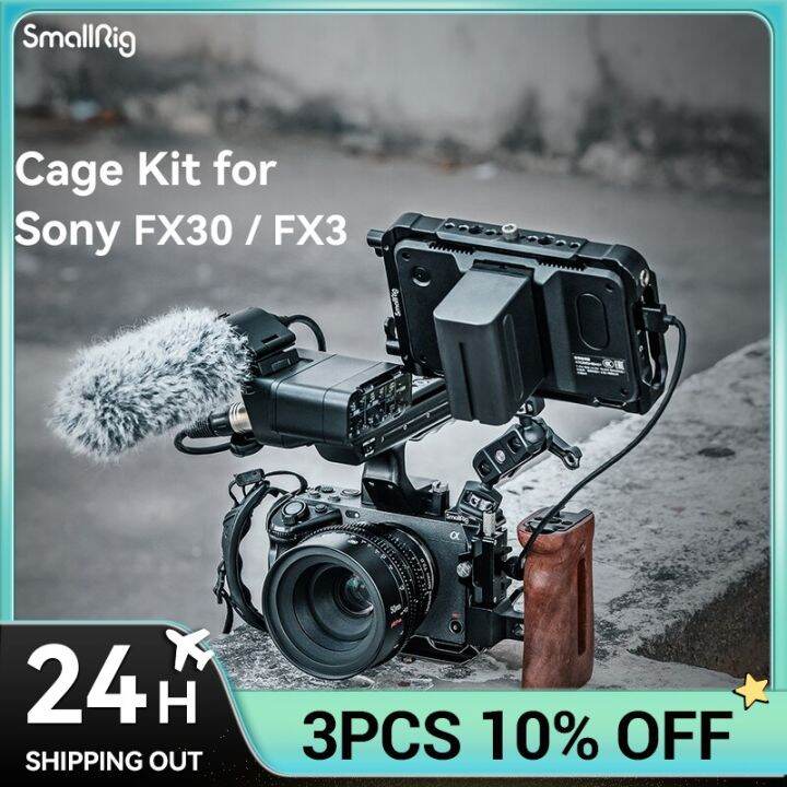 Smallrig Sony FX3/ FX30 Camera Cage Rig Kit With NATO Rail Cable Clamp For Sony FX3/ FX30 Camera ...