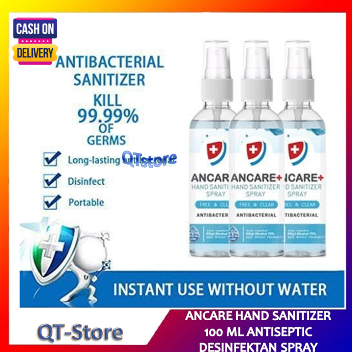 ANCARE Hand Sanitizer 100 ML Antiseptic Desinfektan Spray | Lazada ...