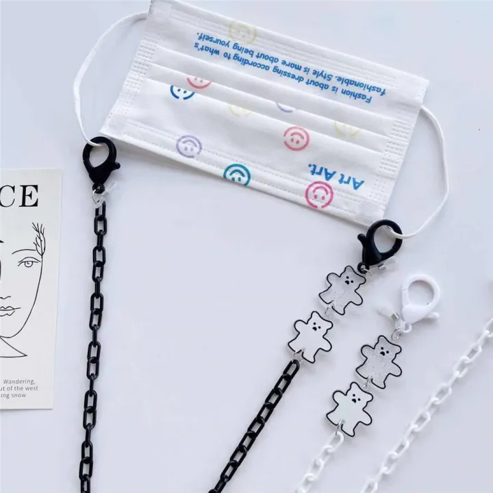 Hourser mask holder cute cartoon bear mask rope mask chain for n95 kf94 ...