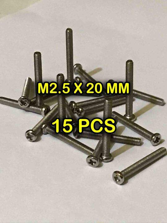 m2.5x20mm baut phillips kepala bulat ukuran kecil diameter 2.5mm ...