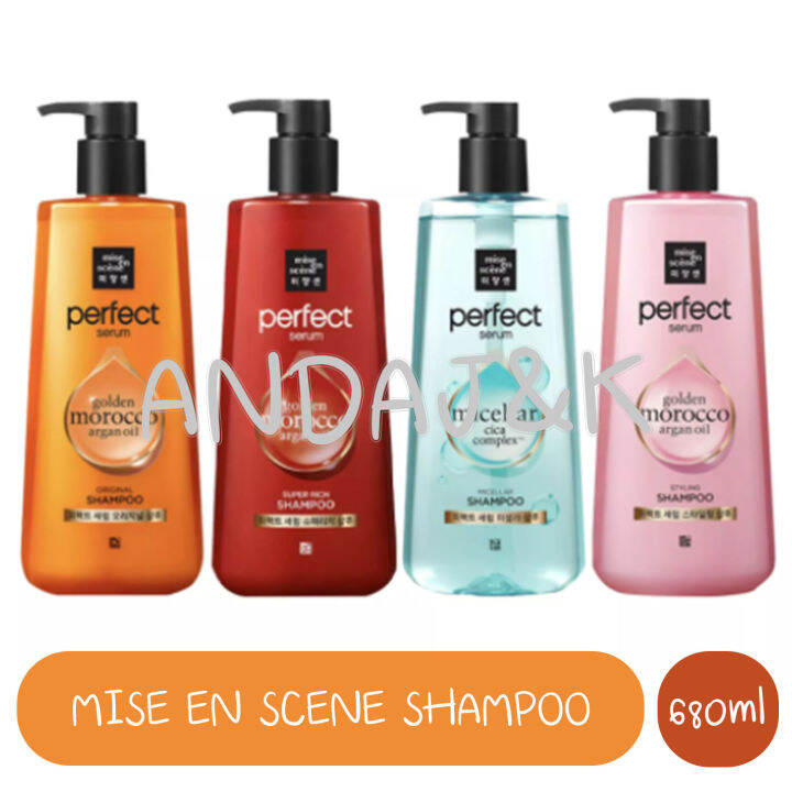 (ขวดใหญ่กว่า 680ml) Mise en scene shampoo ORIGINAL/SUPER RICH/STYLING ...
