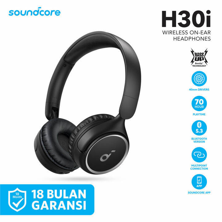 Headphone Bluetooth On Ear Soundcore H30i - A3012 | Lazada Indonesia