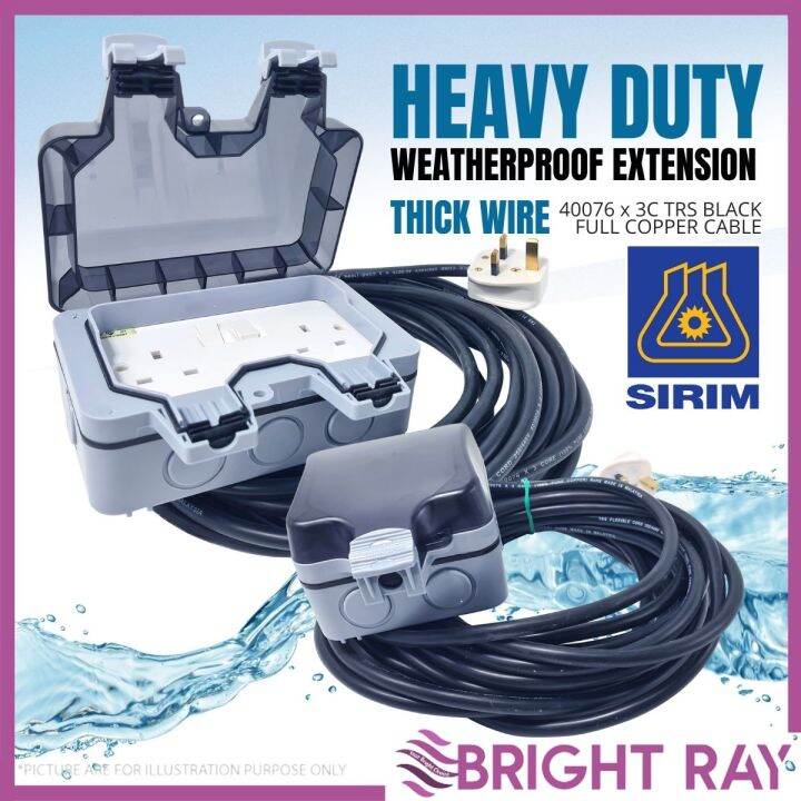 Heavy Duty Ip66 40 076 X 3c Trs Cable Weatherproof Outdoor Trailing