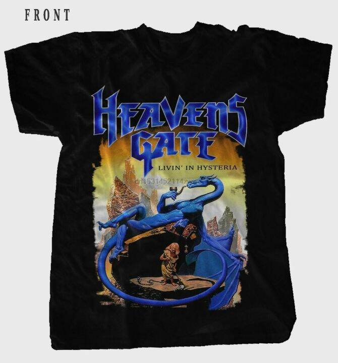 Heavens Gate Livin In Hysteria Heavy Metal Bnad Black T Shirt Sizes S ...