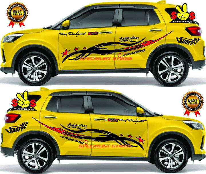 Stiker Mobil Raize Tribal Cutting Sticker Toyota Raize Terbaru | Lazada ...
