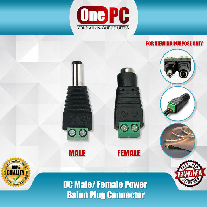 DC Male/ Female Power Balun Plug Connector | Lazada PH