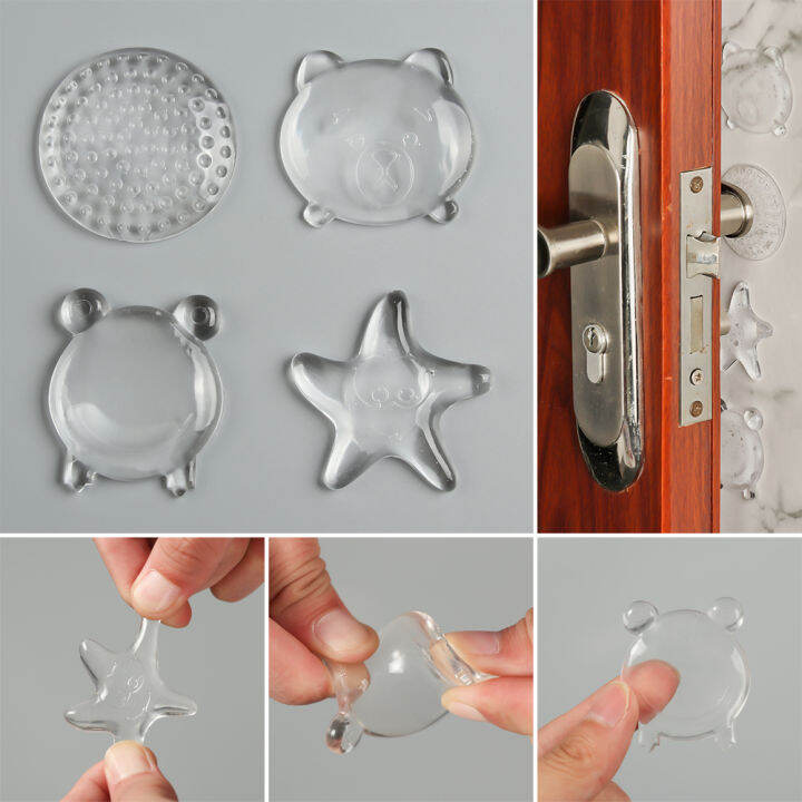 Cartoon PU Transparent Wall Protection Safety Shock Absorber Door ...