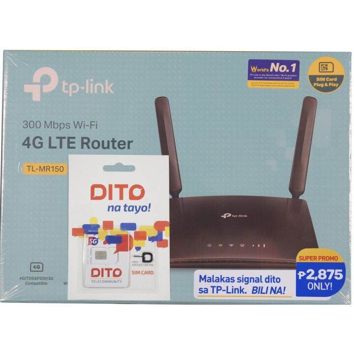 Tp-Link TL-MR150 300Mbps Wireless N 4G LTE Router With Free Dito sim ...