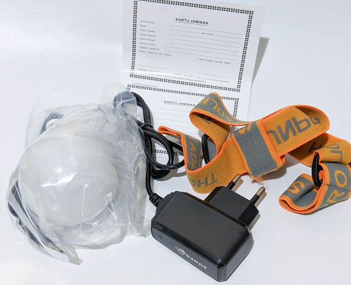 Senter Kepala Headlamp Sunpro SL-8808 Kuning 10 Watt Charger bonus ...
