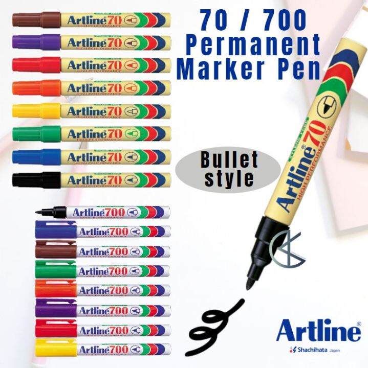 Artline 70 / 700 High Performance Permanent Marker Pen Bullet Style ...