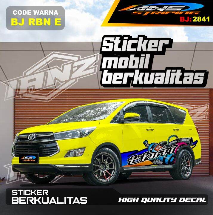 BJ 2841-VARIASI STIKER DECAL MOBIL TERKINI JAZZ, BRIO, SIGRA, YARIS ...