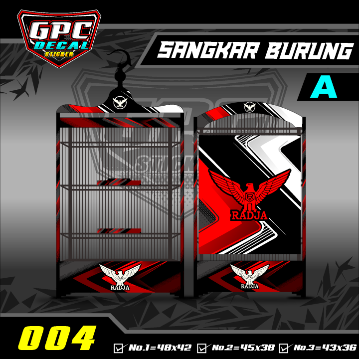 Sticker Decal Sangkar Burung - Stiker Dekal Kandang Burung RAJA Kotak ...