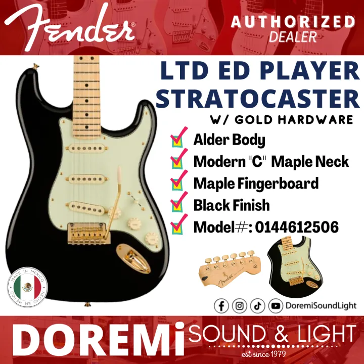 Fender Limited Edition Player Stratocaster Electric Guitar w/Gold ...