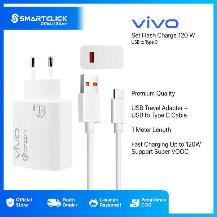 Charger Vivo Type C Fast Charging Super VOOC 120W Original | Lazada ...