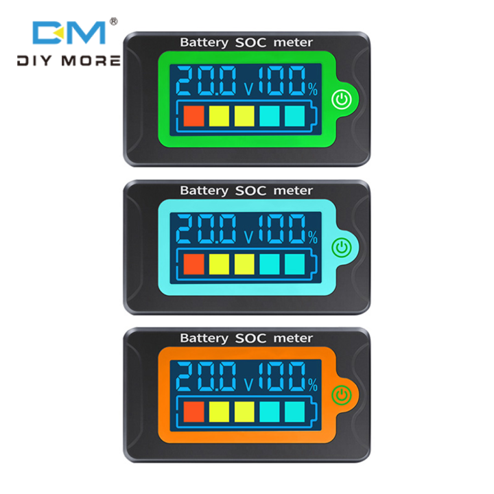 diymore 12V Battery Capacity Indicator DC8-100V Lithium Battery ...
