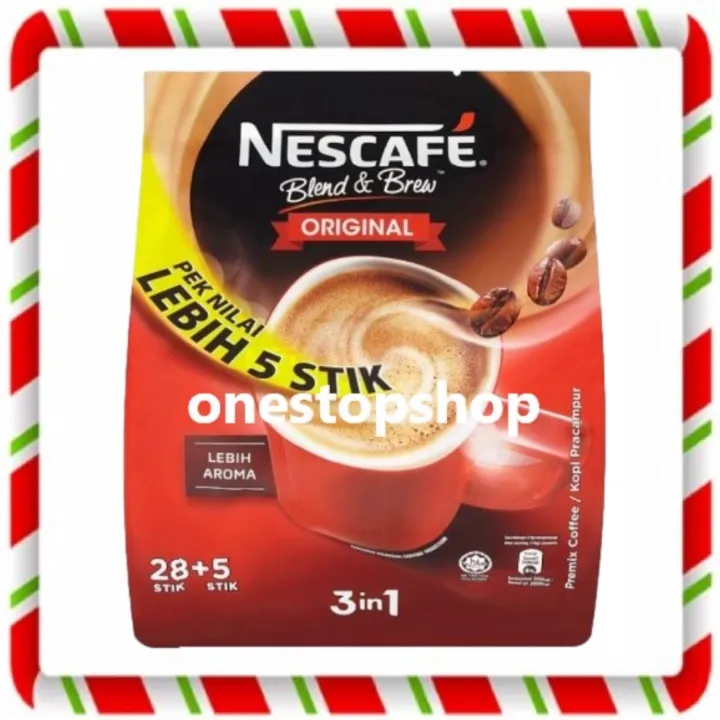 Nescafe Blend and Brew Original 3 in 1 Instant 26+5 Sticks x19g | Lazada PH