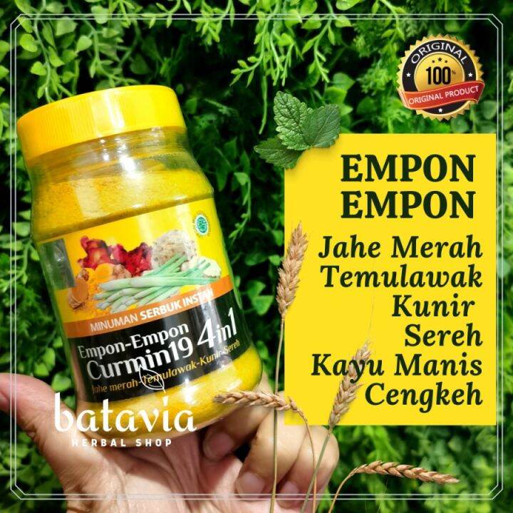 Empon Empon Curmin 19 bubuk 4in1 hiu mpon mpon tradisional herbal minuman herbal | Lazada Indonesia