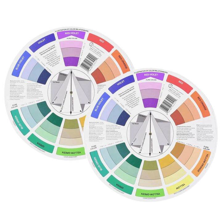 Color Mixing Guides, 2Set 9in Creative Color Wheel Paint Mixing ...