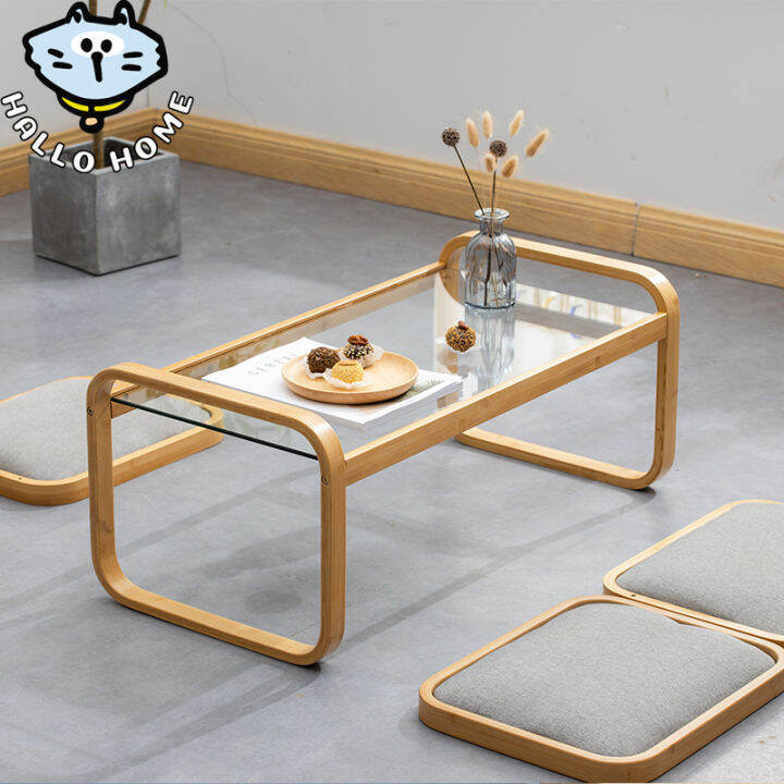 Hallo home side table bay window table Japanese style glass desk | Lazada PH