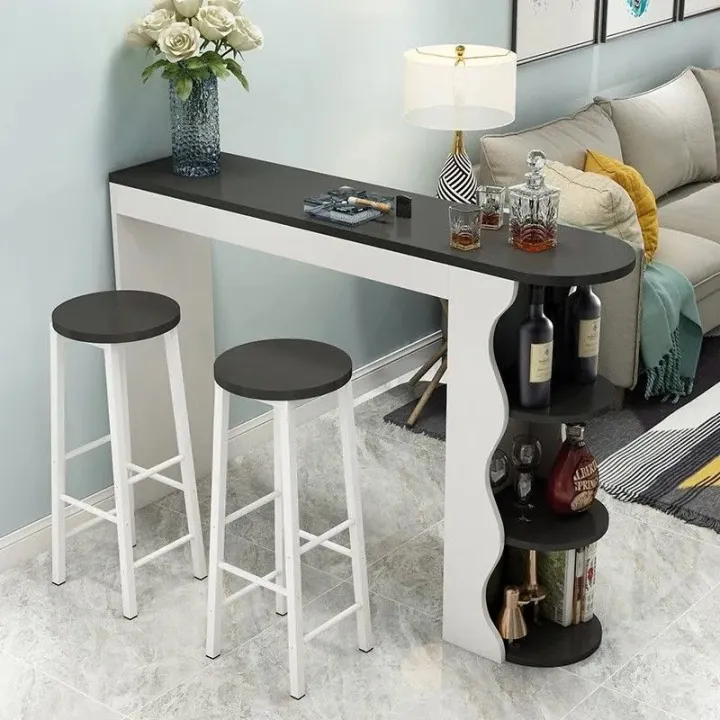 【Spot in Manila】Ergonomic Modern Mini Bar Table + 2 Chairs Set | Lazada PH