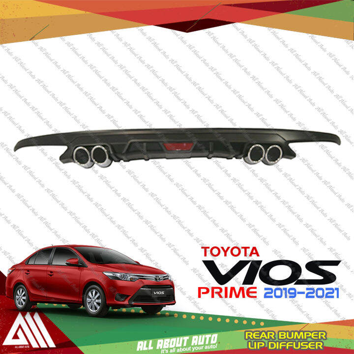 Toyota Vios 2019 - 2020 - 2021 4th Gen Rear Bumper Lip Diffuser (Matte ...