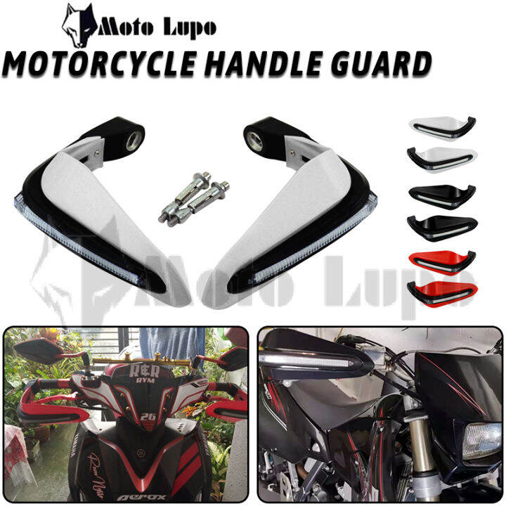 Moto Lupo Universal Motorcycle Handguard LED Light Crash Guard ATV ...
