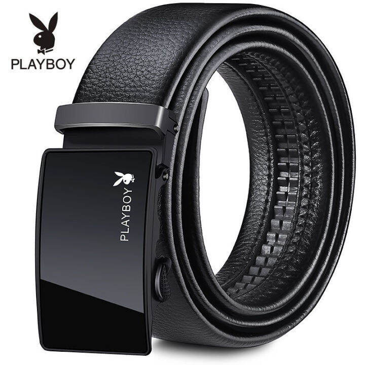 Playboy famous brand belt cowhide men's top quality real men's luxury ...