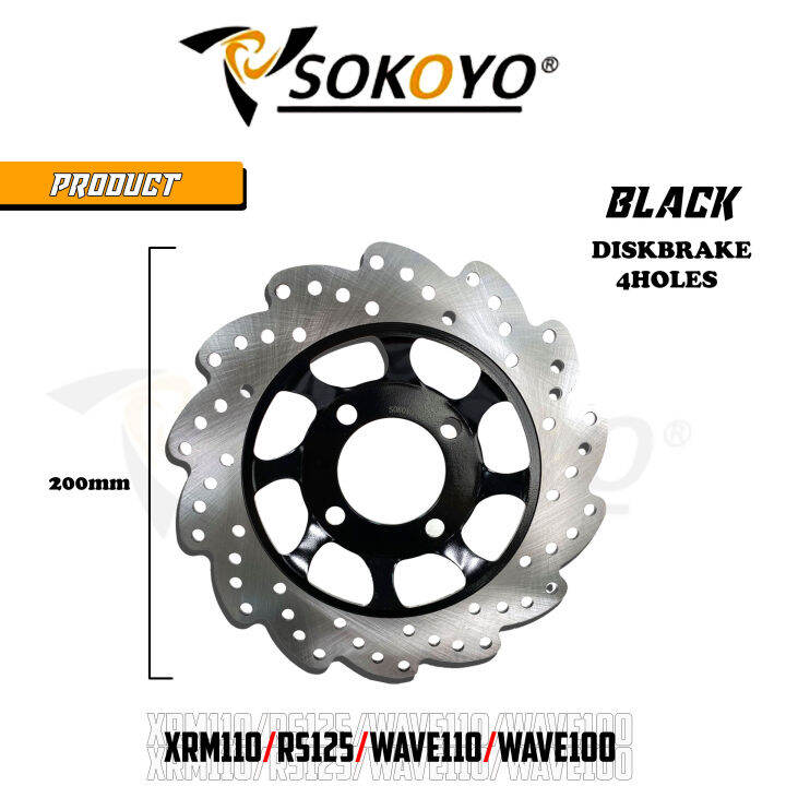 Lighten Front Disc Plate 220mm Disc Pad Disc Brake 4 Holes for XRM 110 ...