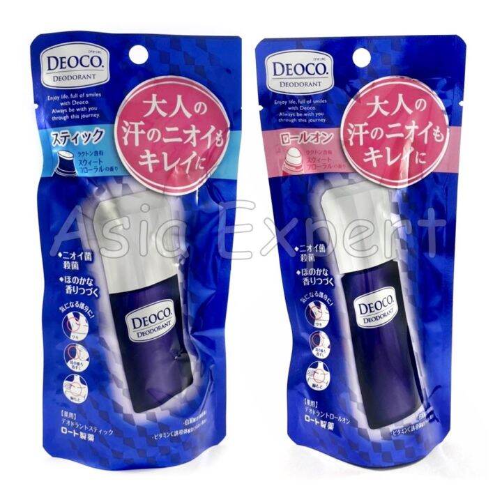 Rohto DEOCO Medicated Deodorant Stick / Roll-on มี 2ชนิด โรออนระงับ ...