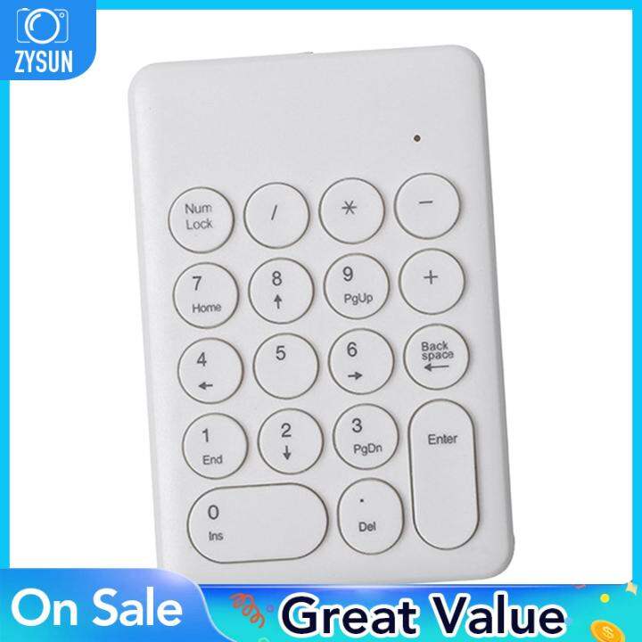 ZYSUN Portable 18 Keys 2.4G Wireless Numeric Keypad Number Numpad for ...