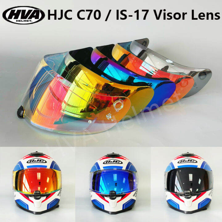 HVA Visor Lens Fit for HJC C70 / IS-17 Iridium Visor Lens Revo Lens for ...
