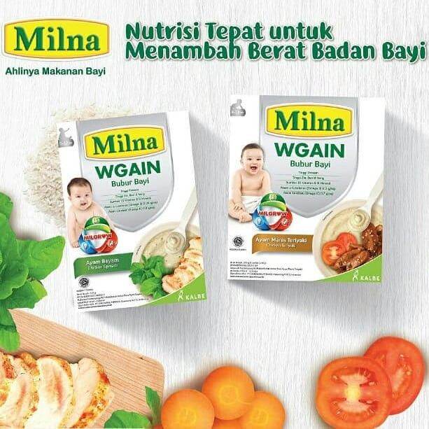 Milna Wgain 6+ dan 8+ 120 g / Milna Bubur Bayi Penambah Berat Badan ...