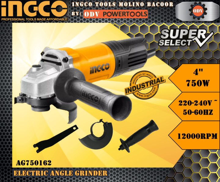 Ingco AG750162 4" Electric Angle Grinder 750W ~ ODV POWERTOOLS | Lazada PH