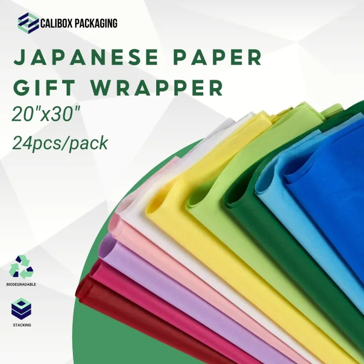 Calibox Packaging 20"x30" Japanese Paper Tissue Paper Gift Wrapper ...