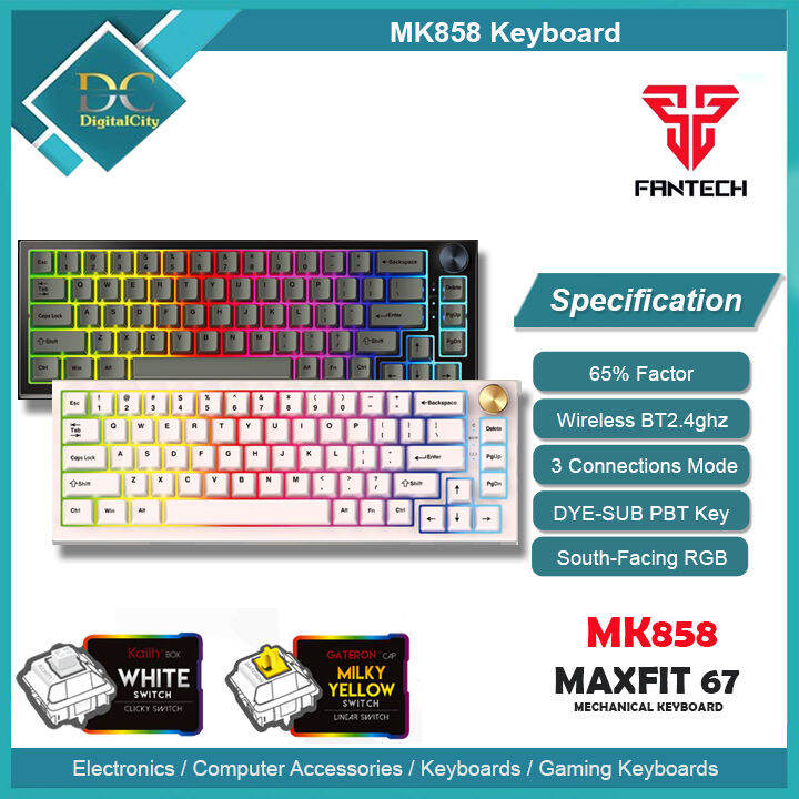DIGITAL Fantech MAXFIT67 MK858 RGB MECHANICAL HOTSWAP KEYBOARD | Lazada PH