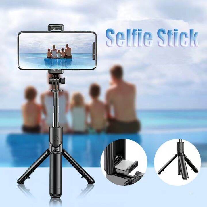 Tripod Phone Holder 3 In 1 Wireless Bluetooth Selfie Stick Foldable