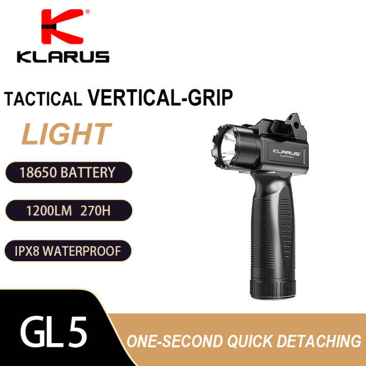GL5 Klarus Flashlight Original LED Tactical Flashlight 1200LM 270M ...