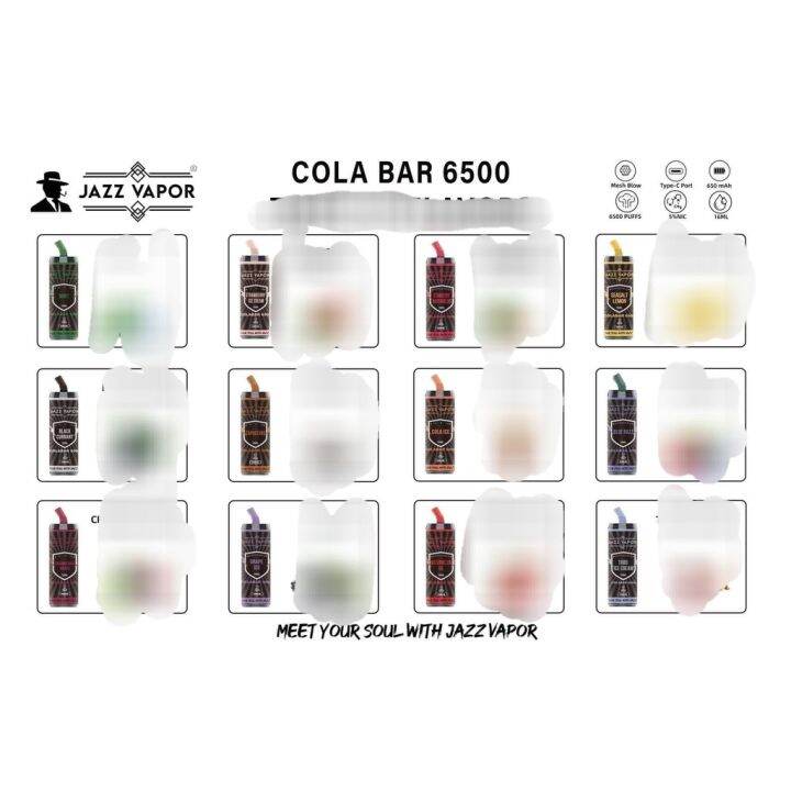 Puff Jazz Vapr Cola Bar Up To 6500 puffs Disposable Vape Pod Legit ...