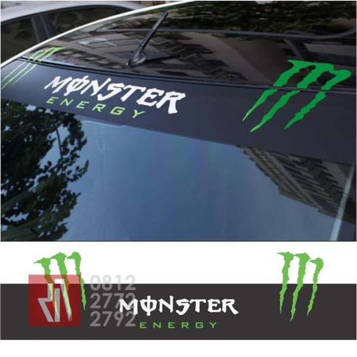 stiker mobil cutting sticker keren kaca monster energy | Lazada Indonesia
