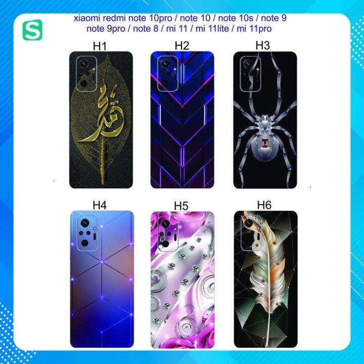 Miếng Dán Skin mặt lưng full viền Redmi note 10 pro / note 10 / note 10s / note 9 / note 9pro ...