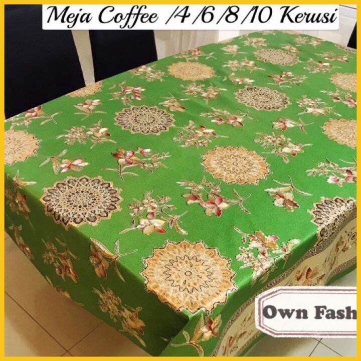 Lapik Meja Korea Royal Hijau 3D Alas Meja Waterproof ( Meja coffee /4/6 ...