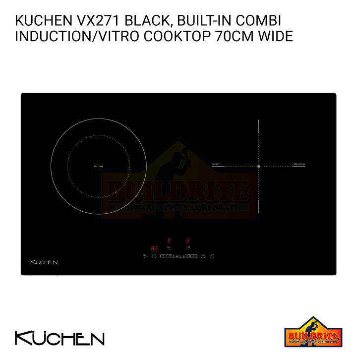 KUCHEN VX271 Combi Induction Vitro Cooktop 2-ZONE 70CM, Black | Lazada PH