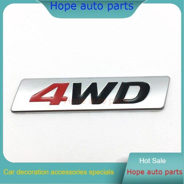 New upgrade Metal Sticker 4WD logo Car Side Fender Rear Trunk Emblem ...