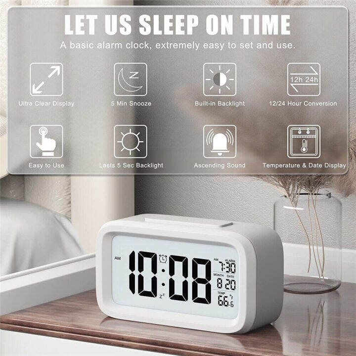 Temperature Day Clock Night Time Digital Bedside LED | Lazada PH