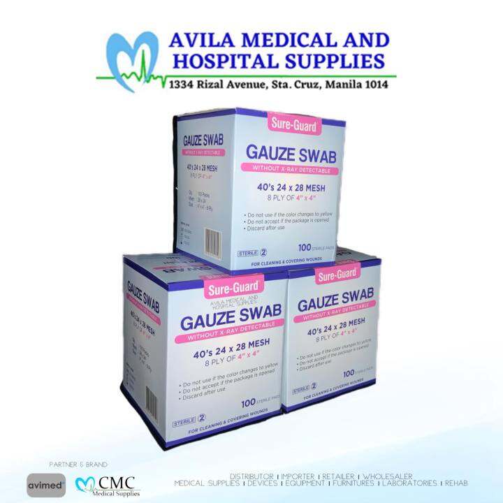Gauze Swab Pad 4x4 SureGuard | Lazada PH