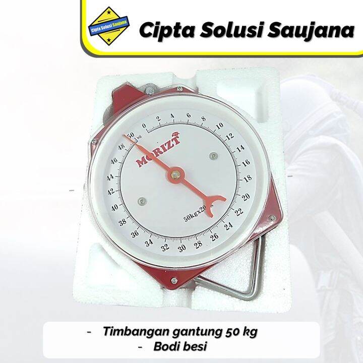 50 KG MORIZT TIMBANGAN GANTUNG ANALOG JARUM JAM BODI BESI TIMBANGAN ...
