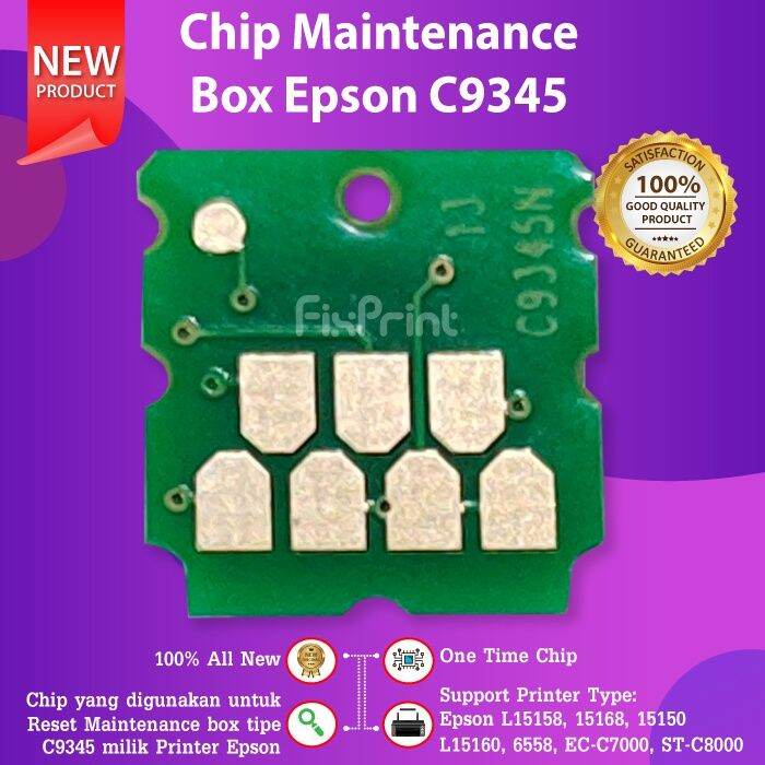 Chip Maintenance Box C9345 PXMB9 Reset Busa Pembuangan Epson L15150 L15160 L15180 M15140 L6550 ...