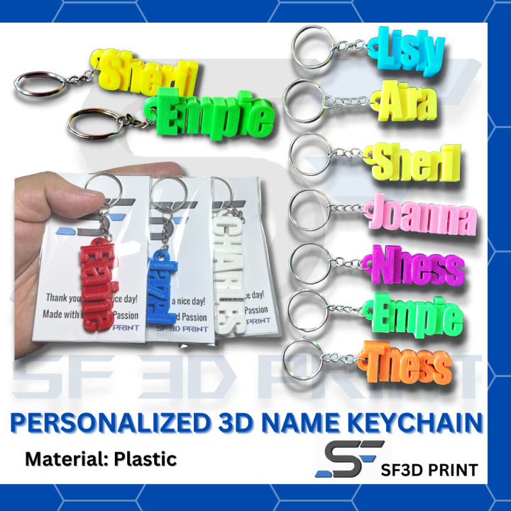 Personalized 3D Name Keychain (3D Printed) For Bulk Order Only | Lazada PH