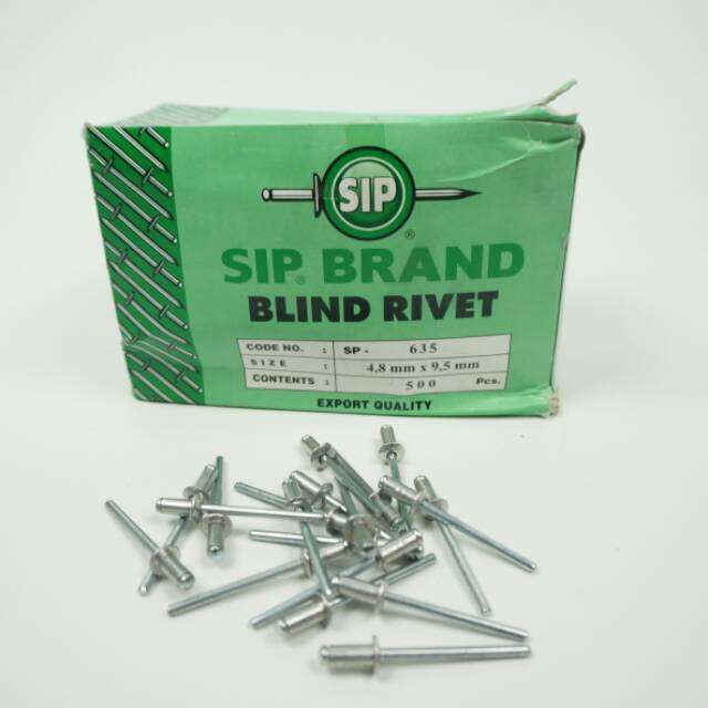 Paku Rivet SIP 635 ukuran 4,8x9,5mm / Blind Rivet / Aluminium / PER ...